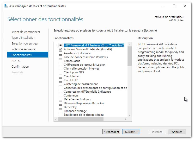 Installer ADFS sous Windows Server 2022